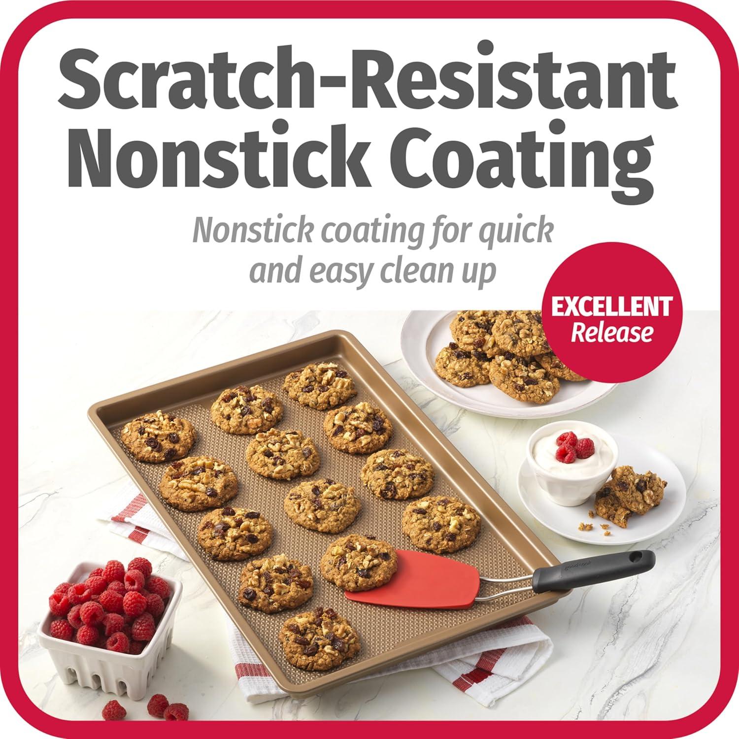 GoodCook BestBake Nonstick Textured Carbon Steel Cookie Sheet, 11″ x 17 ...