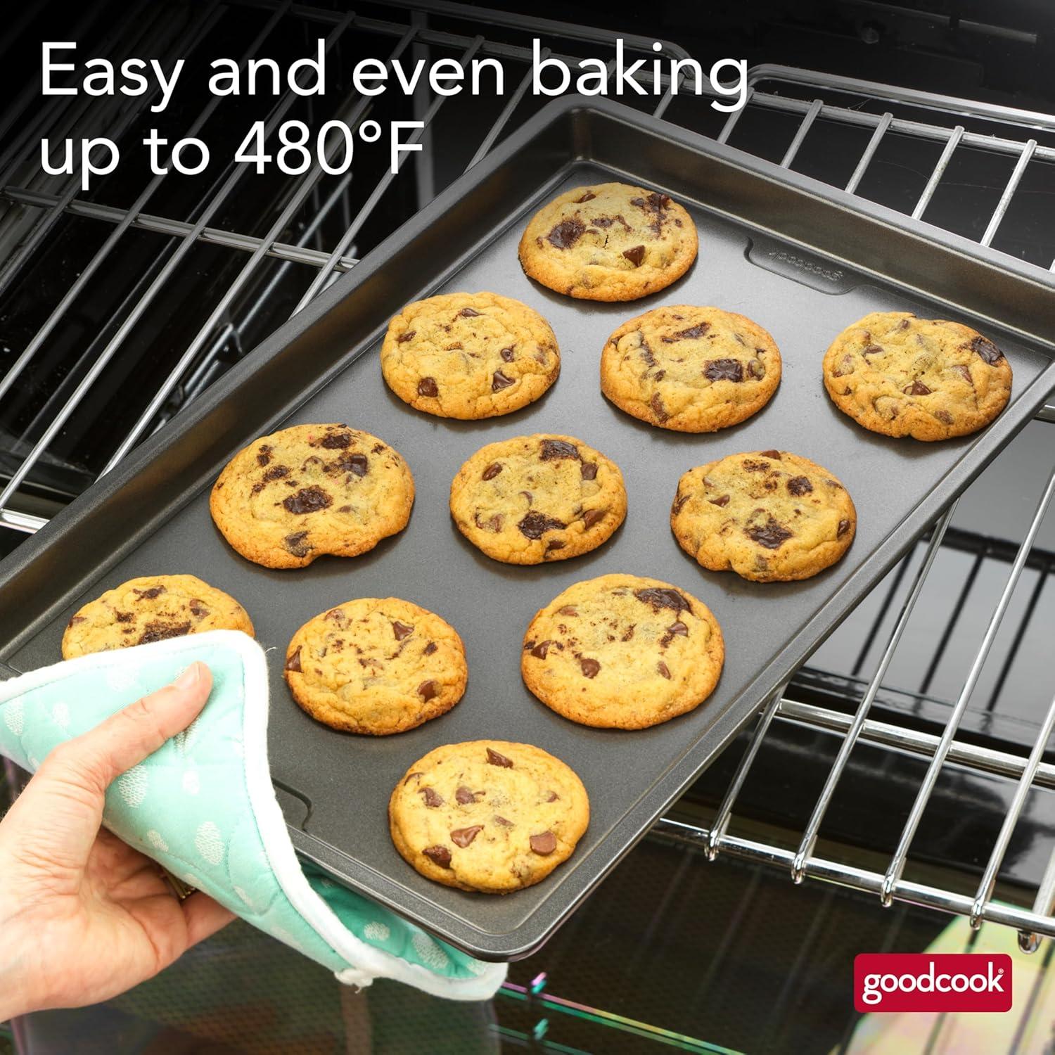 GoodCook PRO Large Baking Sheet Pan Nonstick Warp & Scratch-Resistant ...