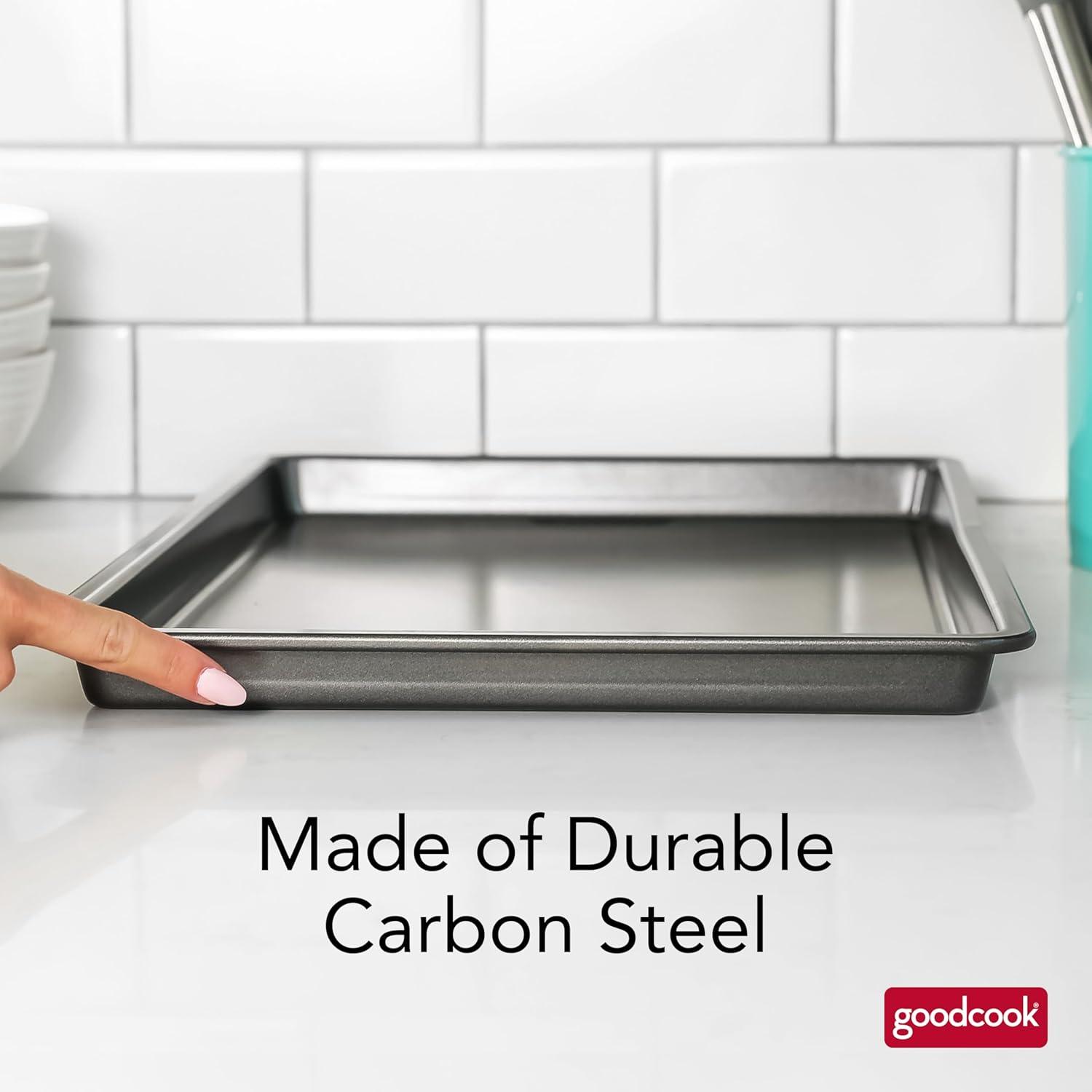 GoodCook PRO Large Baking Sheet Pan Nonstick Warp & Scratch-Resistant ...